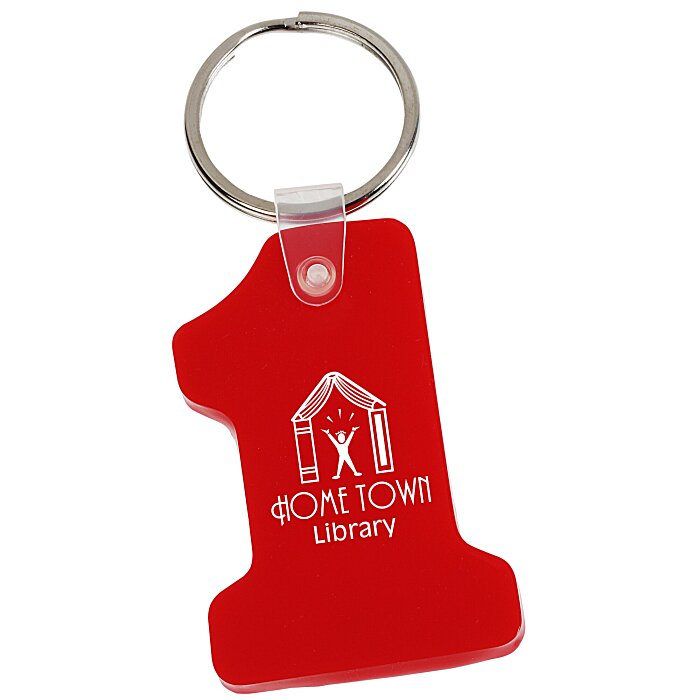 4imprint.ca: Number One Soft Keychain - Opaque C17608-NO-S