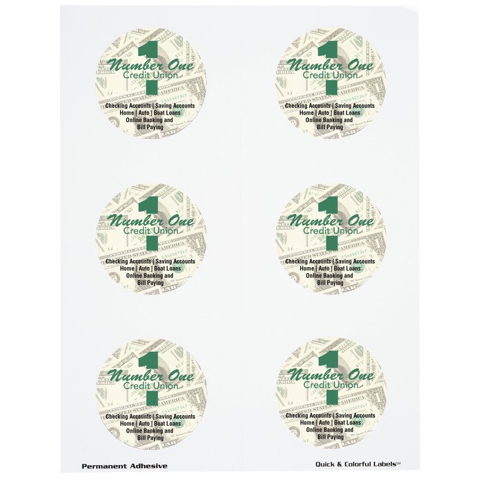4imprint.ca: Quick & Colourful Perforated Sheeted Label - Circle - 2-1/ ...