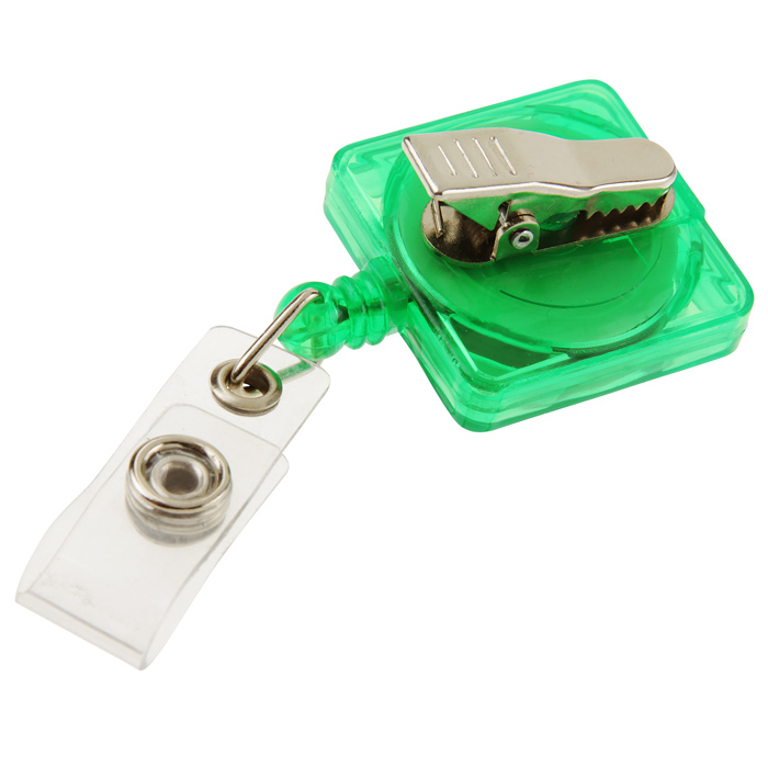 4imprint.ca: Square Retractable Badge Holder with Alligator Clip ...