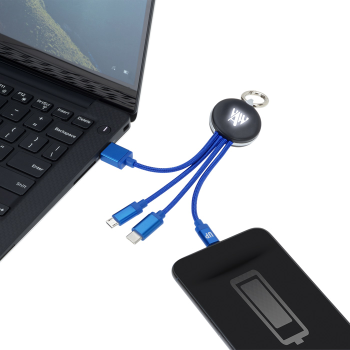 4imprint.ca: Metallic Light-Up Logo Charging Cable C146544