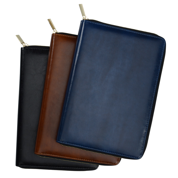 4imprint.ca: Fabrizio RFID Zip Portfolio Notebook C146609