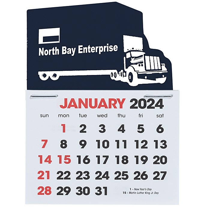 4imprint.ca: Stick Up Calendar - Semi Truck C115370-ST