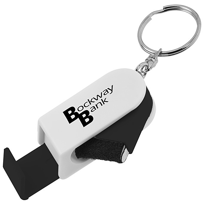 4imprint.ca: Orbit Phone Stand Cleaner Combo Keychain - 24 hr C127232-24HR