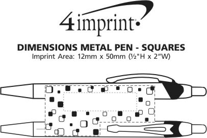 4imprint.ca: Dimensions Metal Pen - Squares C107560-SQ