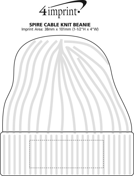 4imprint.ca: Spire Cable Knit Beanie C116399