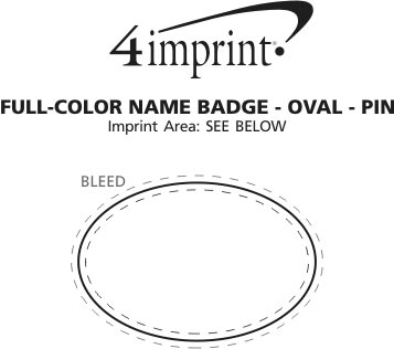 4imprint.ca: Full-Colour Name Badge - Oval - Pin C117113-OV-P