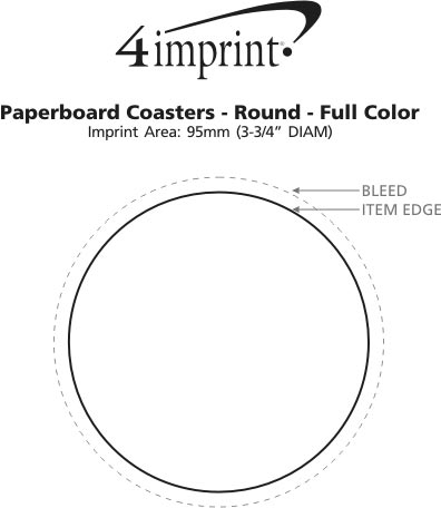 4imprint.ca: Paperboard Coaster - Round - Full Colour C117356-RD-FC