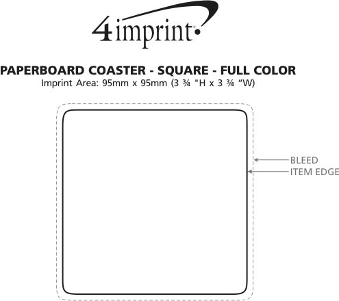 4imprint.ca: Paperboard Coaster - Square - Full Colour C117356-SQ-FC