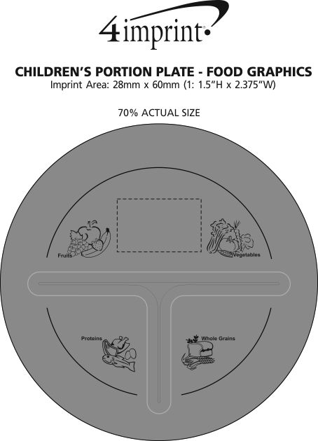 4imprint.ca: Children's Portion Plate - Food Graphics C117901-C-FG