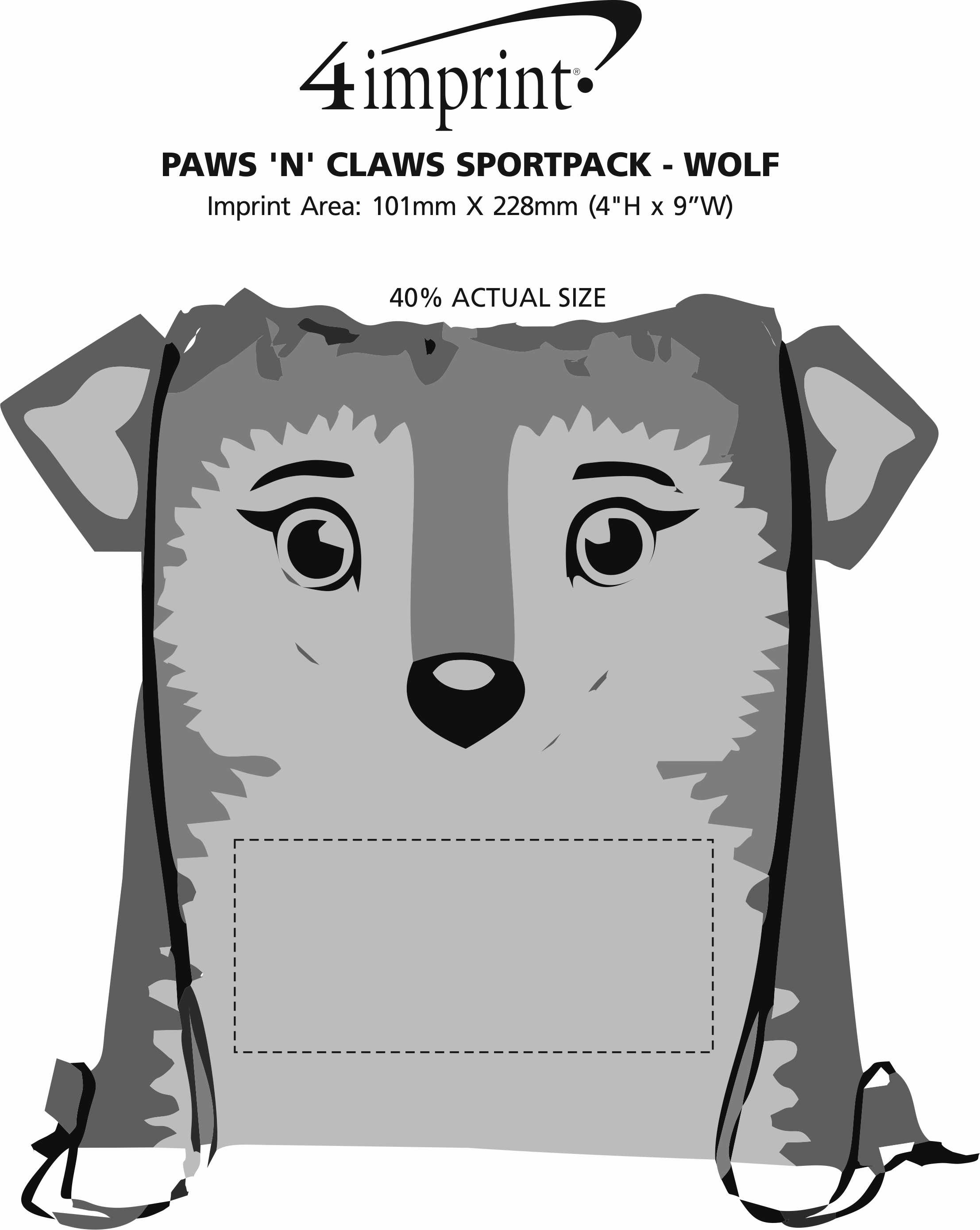 4imprint.ca: Paws and Claws Sportpack - Wolf C118257-WLF
