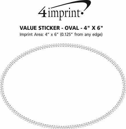 4imprint.ca: Full Colour Sticker - Oval - 4" x 6" C125944-46-FC