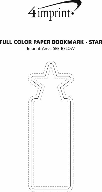 4imprint.ca: Full Colour Paper Bookmark - Star C127572-ST