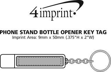 4imprint.ca: Phone Stand Bottle Opener Keychain C130126