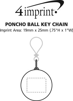 4imprint.ca: Poncho Ball Keychain C130479
