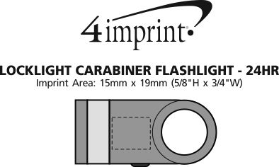 4imprint.ca: Locklight Carabiner Flashlight - 24 hr C131353-24HR