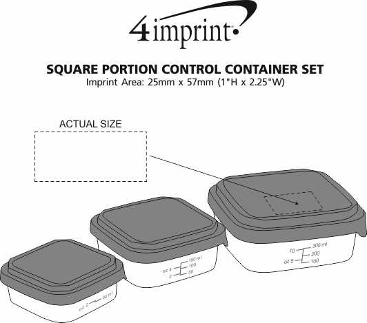 4imprint.ca: Square Portion Control Container Set C134342 4imprint.ca: Square Portion Control Container Set C134342