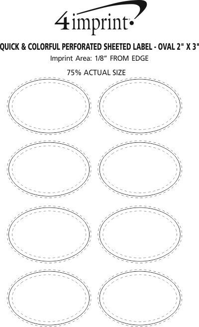 4imprint.ca: Quick & Colourful Perforated Sheeted Label - Oval - 2" x 3 ...