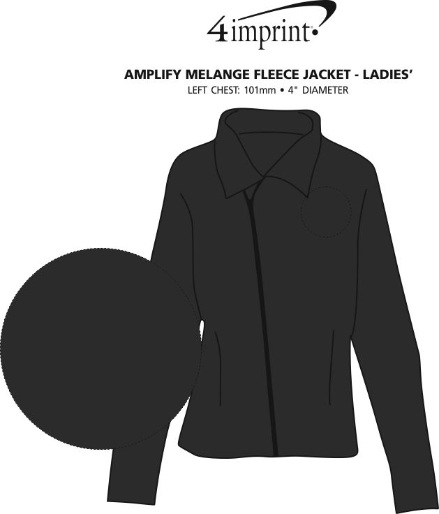 4imprint.ca: Amplify Melange Fleece Jacket - Ladies' C137070-L