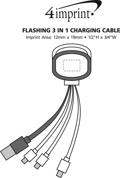 4imprint.ca: Flashing 3-in-1 Charging Cable C138094