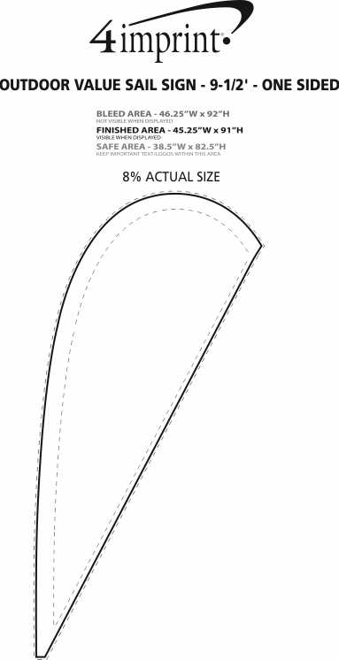 4imprint.ca: Outdoor Value Sail Sign - 9-1/2' - One Sided C138776-9-OUT-1