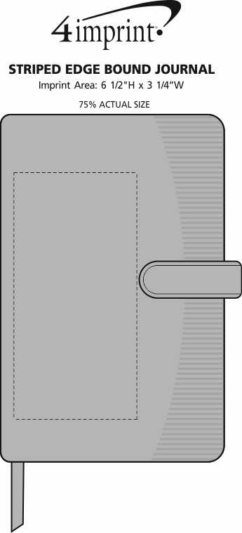 4imprint.ca: Striped Edge Bound Journal C140318