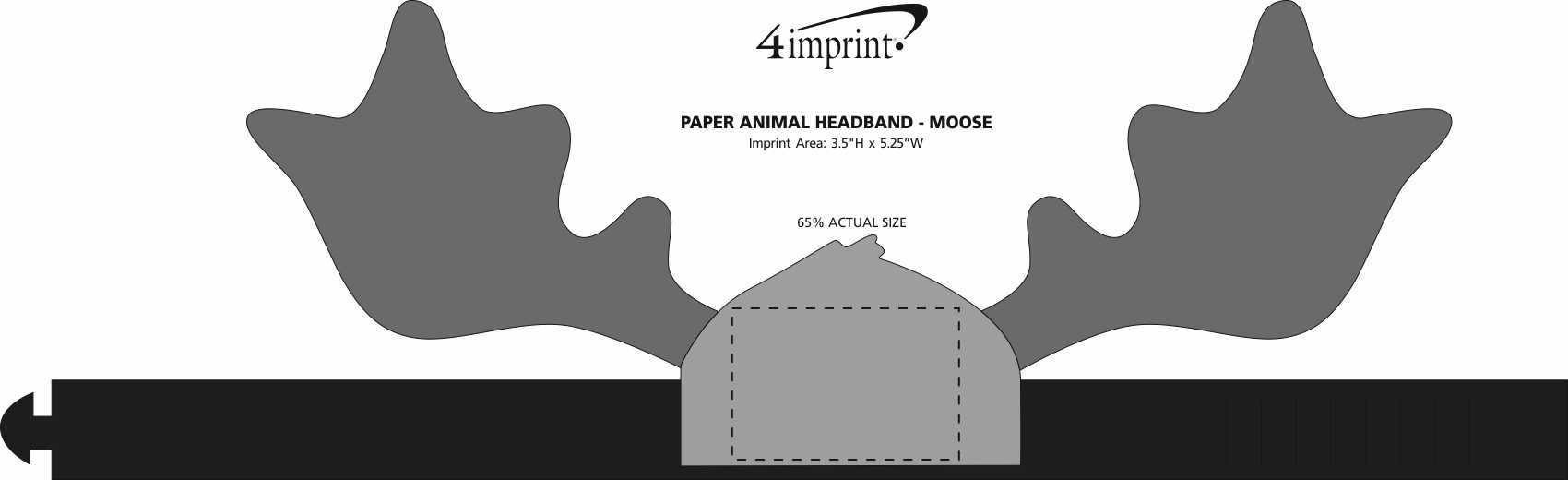 4imprint.ca: Paper Animal Headband - Moose C140689-MOS