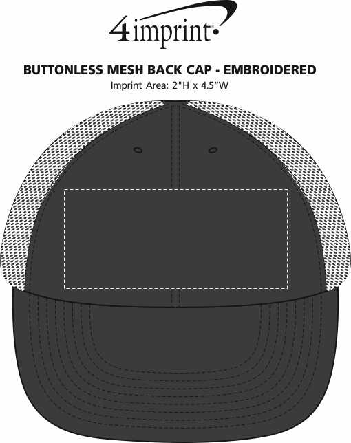 4imprint.ca: Buttonless Mesh Back Cap - Embroidered C143040-E