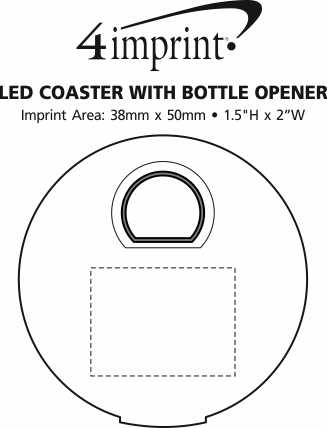 4imprint.ca: LED Coaster with Bottle Opener C143672
