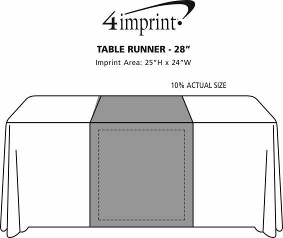 4imprint.ca: Serged Table Runner - 28" C144287-28