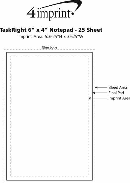 4imprint.ca: TaskRight 6" x 4" Notepad - 25 Sheet C158487-25